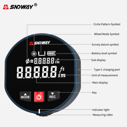 SNDWAY Electronic Ruler Distance Meter Laser Rangefinders, Can Measure ...